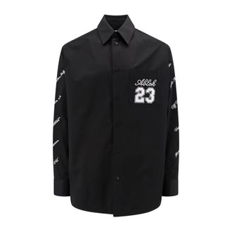 Off-white 23 Heavycot Baumwoll-Overshirt - - Shirts - Herren - Schwarzk - L