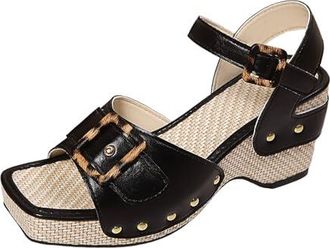 Generic Pantoufles plates pour femmes, chaussures de plage, sandales plates pour femmes (5), Noir, 37.5 EU