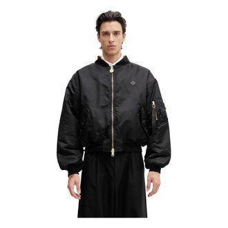 VETEMENTS Leder Bomberjacke mit Kreuz-Detail - - Jackets - Herren - Schwarzk - M