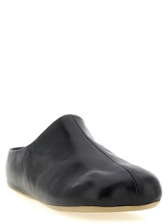 Maison Margiela Mens Black Calfskin Clogs Shoe