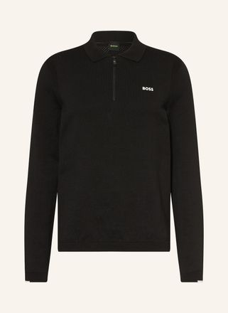 HUGO BOSS Strick-Poloshirt Ever X schwarz