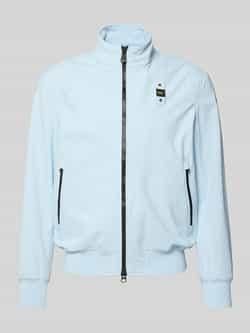 Blauer Jacke mit Label-Patches Modell Anson