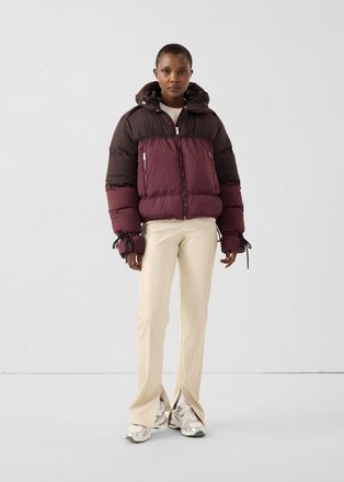 Jott Doudoune Grand Froid esprit puffer Cerise noir/Caf&eacute; noir Nami Colorblock - Taille S