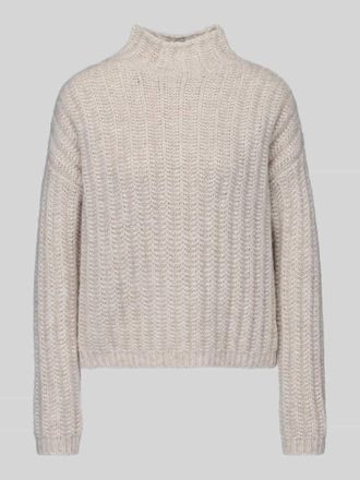 HUGO BOSS Boxy Fit Strickpullover aus Baumwoll-Mix mit Woll-Alpaka-Anteil Modell Safineyny