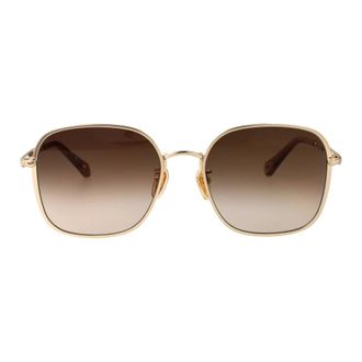 Chlo&eacute; Lunettes de soleil rectangulaires Ch0255Sk - Femme - Accessoires - Jaune - Taille: 57 MM
