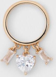 Maje Goldfarbener Ring Mit Strass - Golden - Maje