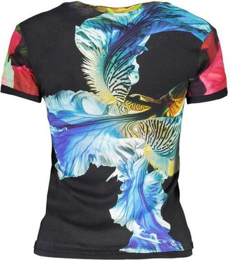 Desigual T-Shirt Stylisches Damen Kurzarm T-Shirt mit Blumendruck in