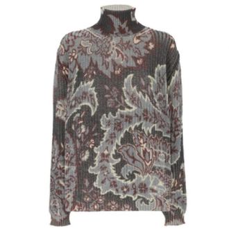 Etro Femme, Pulls, Multicolore, Taille: 38 FR Col roul&eacute; oversize