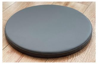 Generic Rundes Leder Stuhlkissen Sitzkissen, Memory-Schaum Barhocker Kissen, rutschfeste Stuhlauflage, Sitzkissen Geeignet for Esszimmer Wohnzimmer(Dark Gray,