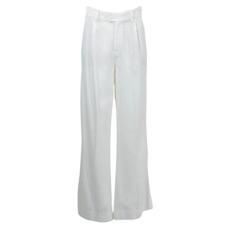 7 For All Mankind Bundfaltenhose - - Trousers - Damen - Wei&szlig; - W26