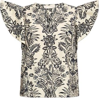 Ulla Johnson Femme, Blouses et Chemises, Beige, Taille: 38 FR Severine Top