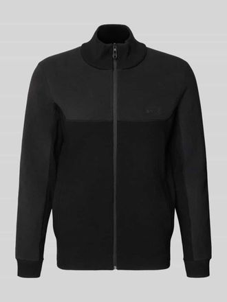 HUGO BOSS Regular Fit Strickjacke aus Viskose-Mix