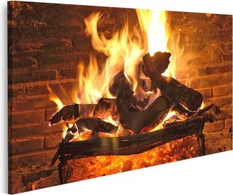 Islandburner Prime Bild auf Leinwand Kamin Bilder Wandbilder Poster
