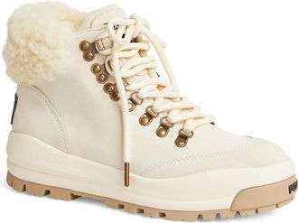 Ralph Lauren Polo Ralph Lauren Shearling-Trim Suede Hiking Boot Size 40.5