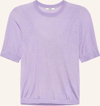 Maje Strickshirt Mit Glitzergarn lila