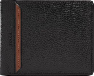 Fossil Mens Huntington Bi-Fold Wallet, Black