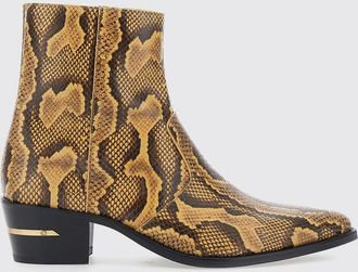 Amiri Western-Stiefeletten aus Leder mit Python-Print und spitzer Zehenpartie
