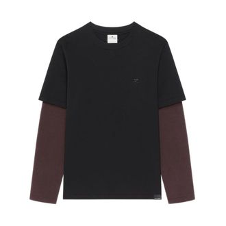 Courr&egrave;ges Femme, Tops, Noir, Taille: 40 FR Long Sleeve Hauts
