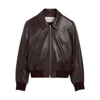 Ami Lammleder Rei&szlig;verschlussjacke - - Jackets - Herren - Braun - M