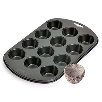 Original Kaiser Original Kaiser Inspiration Muffinform-Set 2-teilig, Muffinblech mit Xmas Papierbackförmchen für 12 Muffins, 38 x 27 cm, Cupcake Form antihaftbeschich