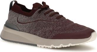 Brunello Cucinelli Mens Bordeaux Cotton Athletic Sneakers