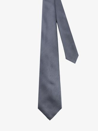Kiton Mens Silk Tie Grey Ties & Bow