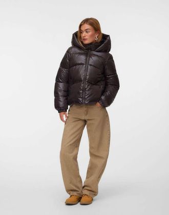 Vero Moda veste matelass&eacute;e chocolat-Marron