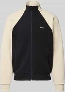 HUGO BOSS Regular Fit Sweatjacke aus Baumwoll-Mix