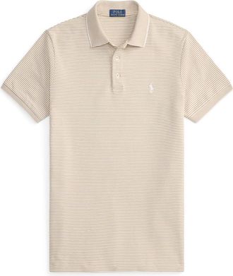 Ralph Lauren Strick-Poloshirt mit Ringelstreifen, Custom Slim Fit in