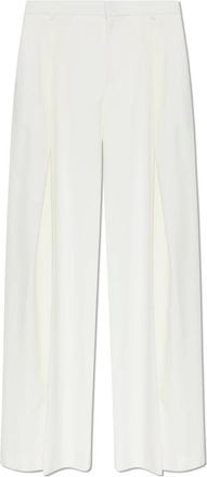 Casablanca Homme, Pantalons, Blanc, Taille: L Pantalon en laine &agrave; plis