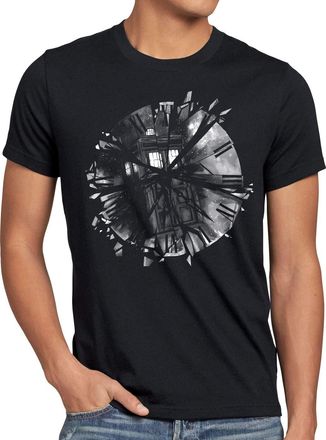 style3 Time Crash T4RD1S Herren T-Shirt zeitreise Serie Polizei notrufzelle, Gr&ouml;&szlig;e:XXL