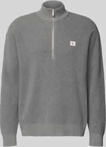 Calvin Klein Jeans Loose Fit Troyer mit gerippten Abschl&uuml;ssen