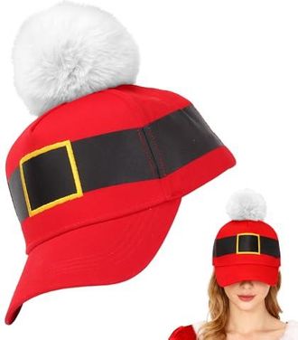 Generic Casquette de baseball de No&euml;l - Chapeau en coton m&eacute;lang&eacute; | Taille rouge festif dhiver Chapeaux de P&egrave;re No&euml;l Trucker Chapeaux - Accessoires de d&eacute;guisem