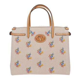 Valentino Garavani Antibes Kleine Canvas-Einkaufstasche - - Bags - Damen - Beige - ONE SIZE