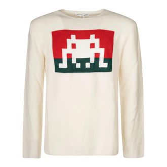Comme Des Gar&ccedil;ons Round-Neck Strickwaren - - Knitwear - Herren - Wei&szlig; - S