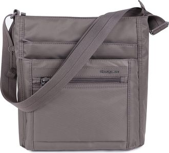 Hedgren ORVA Damen Umh&auml;ngetasche mit RFID Schutz - Wasserabweisende Crossbody Bag mit Rei&szlig;verschlusstaschen & Handyfach - Leicht, 25,5 cm - Sepia