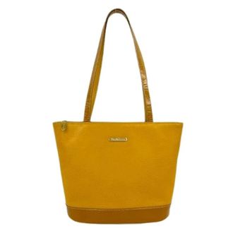 Burberry Sac fourre-tout en cuir Pre-owned - Femme - Pre-owned - Jaune - Taille: ONE Size