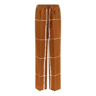 Kiton Seiden-Satinhose - - Trousers - Damen - Braun - L