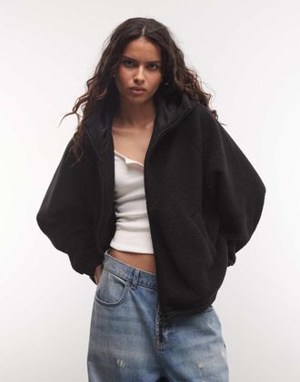 Carhartt Work in Progress veste en polaire zipp&eacute;e noire Limn