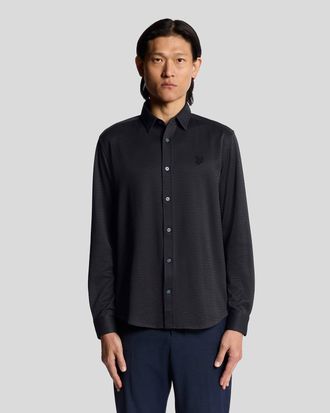 Lyle & Scott Zweifarbiges Jacquard-Hemd