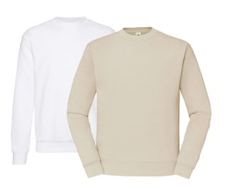 Fruit Of The Loom Herren 62-202-0 Set-IN Sweatshirts 1er/2er - 1x Weiss, 1x Natural & 1x HLKauf Block - Größe: XXL