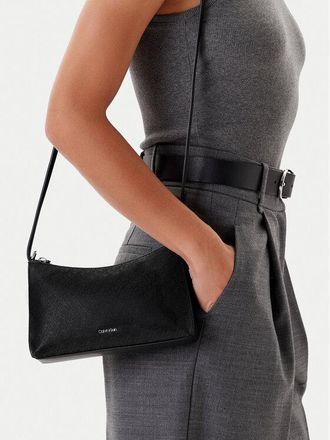 Calvin Klein Handtasche Ck Must Aop Conv Logo Jqd Strap LV04F3099G Schwarz