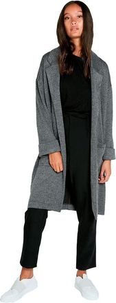 Pieces Damen Pcdorita 3/4 Coatigan Noos Mantel, Dark Grey Melange, XS EU