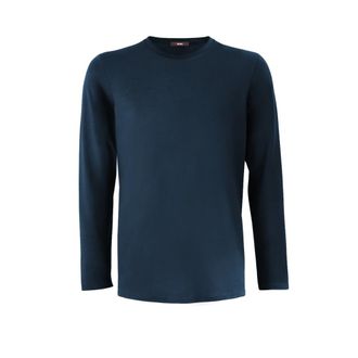 WOMO Herren Sleepwear Schlafanzug Hose Baumwolle Leinen Streifen Hellblau XL Pyjamahose, Türkis