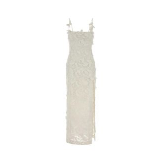 Blumarine Femme, Robes, Blanc, Taille: 36 FR Macrame Lace Dress