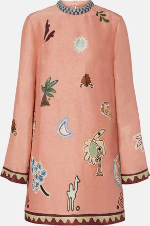 Alemais Al&eacute;mais X LRNCE Minikleid Laurence aus Leinen und Seide