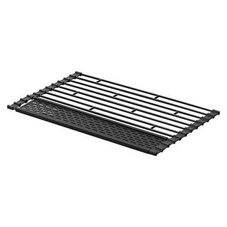 Yamazaki Tableware 5058 Tower Foldable Drainer, Black, Steel/Silicone, 42 x 26 x 0.8 cm
