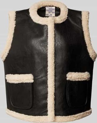 Baum Und Pferdgarten Weste mit Teddyfellbesatz