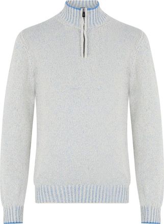 Fedeli Homme, Pulls, Gris, Taille: L Pull &agrave; col zipp&eacute;