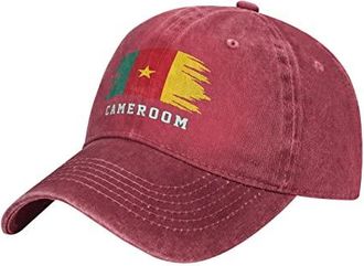 Generic Casquette Trucker Drapeau du Cameroun Vintage Pare-Soleil Casquette R&eacute;glable Anti-Soleil Cap pour Les Saisons Femmes Homme